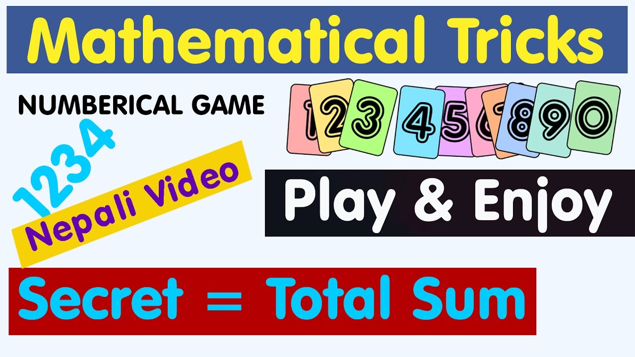 How To Match Total Sum with Secret Number II Enjoy Mathematical Game II ...